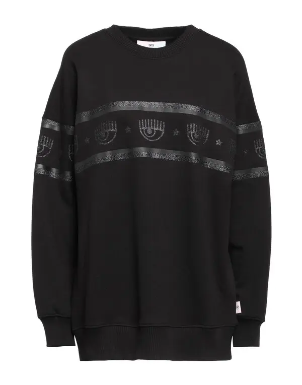 CHIARA FERRAGNI Cotton Sweatshirt - Black