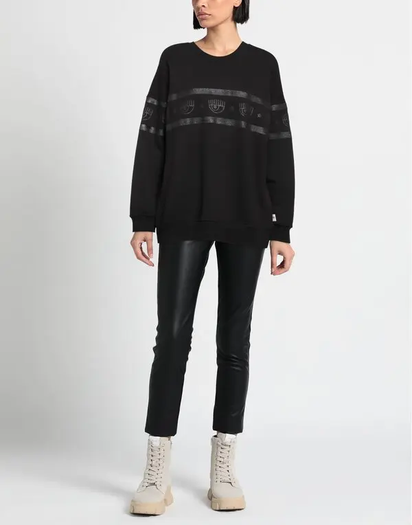 CHIARA FERRAGNI Cotton Sweatshirt - Black