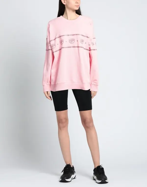 CHIARA FERRAGNI Cotton Sweatshirt - Pink