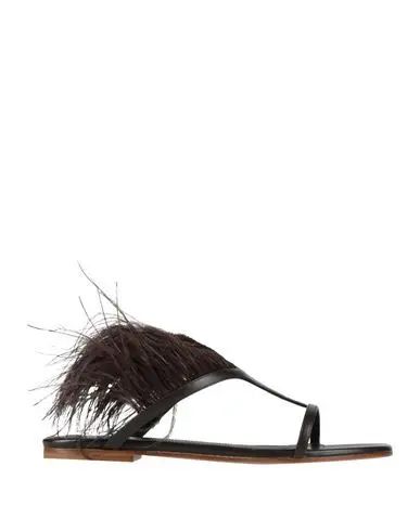 Emilio Pucci Leather Sandals With Appliqués - Brown