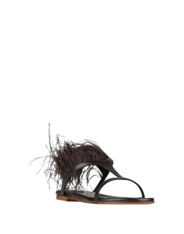 Emilio Pucci Leather Sandals With Appliqués