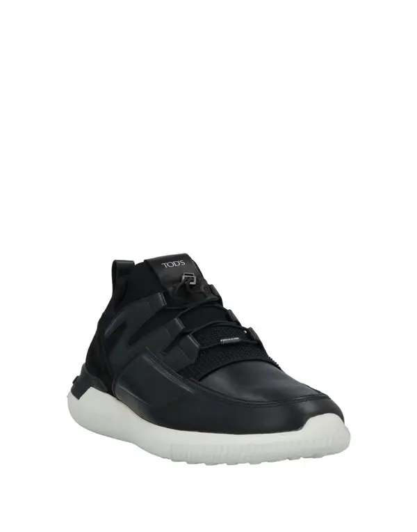 TOD'S NO CODE Leather And Textile Low-top Sneakers - Black