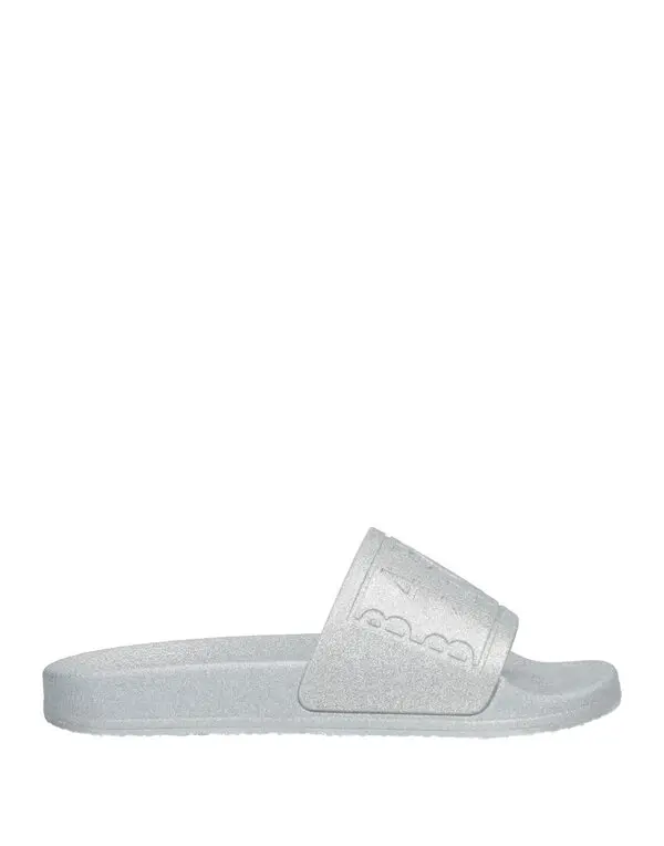 MAISON MARGIELA Glitter Pool Slides - Silver