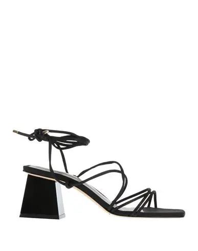 NCUB Sandals With Ties At Ankle - Black