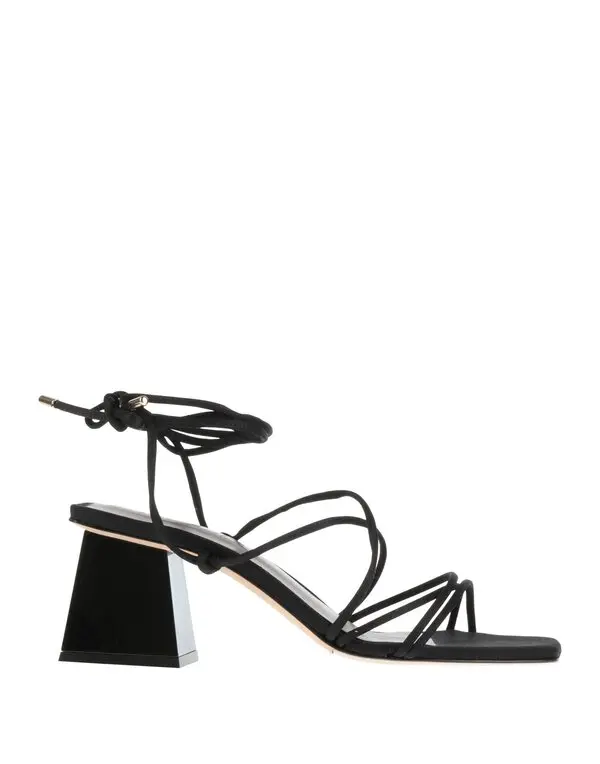 NCUB Sandals With Ties At Ankle - Black