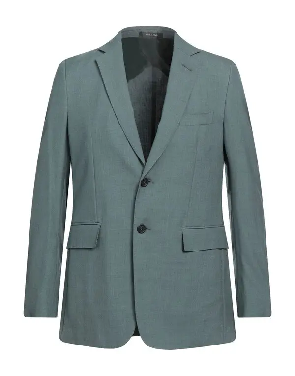 Dunhill Blazer Size Wool, Tussah Silk, Cotton, Mulberry Silk - Sage Green
