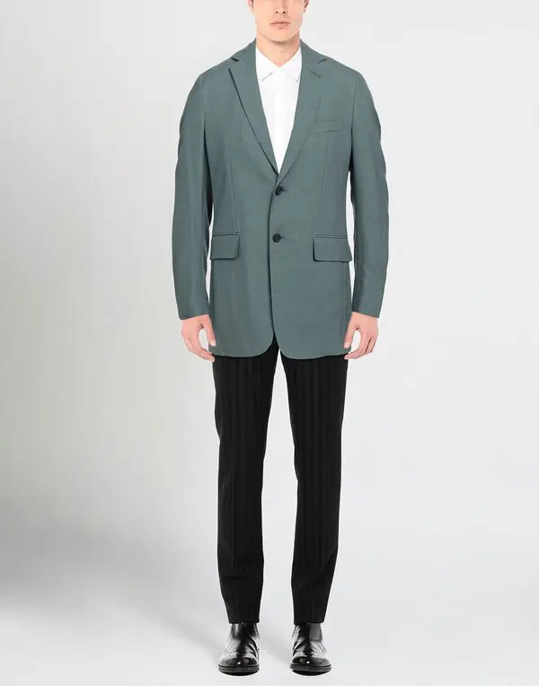 Dunhill Blazer Size Wool, Tussah Silk, Cotton, Mulberry Silk - Sage Green