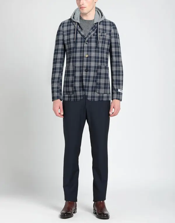 BERNA Cotton-blend Glen Plaid Blazer