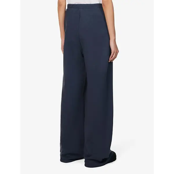 ROTATE BY BIRGER CHRISTENSEN Wide-leg High-rise Organic-cotton Jogging Bottoms