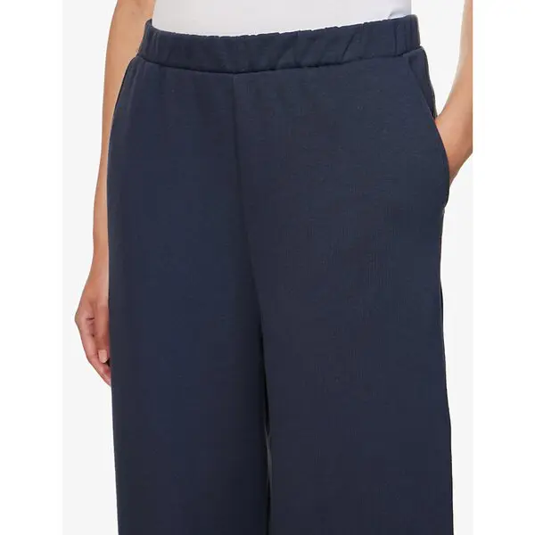 ROTATE BY BIRGER CHRISTENSEN Wide-leg High-rise Organic-cotton Jogging Bottoms