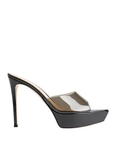 GIANVITO ROSSI Sandals In Rubber And Soft Leather - Black
