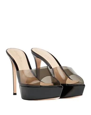 GIANVITO ROSSI Sandals In Rubber And Soft Leather - Black