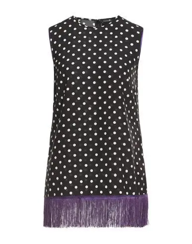 Dolce & Gabbana Polka-dot Crepe Top With Fringes