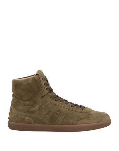 TOD'S Military Leather High-top Sneakers - Green