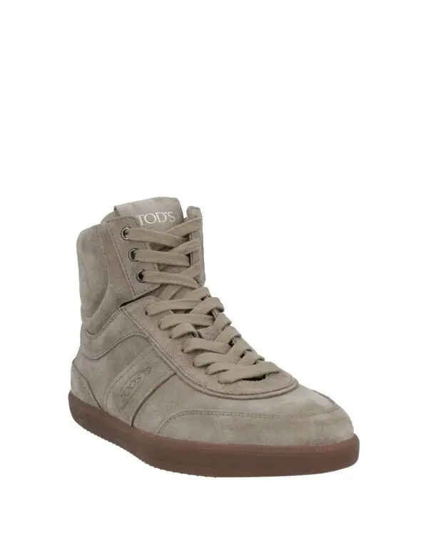 TOD'S Military Leather High-top Sneakers - Grey