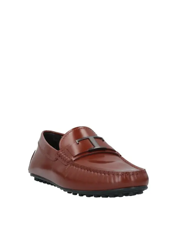 TOD'S Loafers In Calfskin With Metal Detailing - Brown