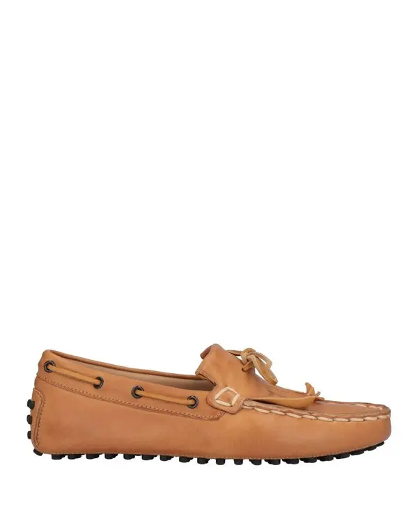 TOD'S Leather Loafers With Fringe Detail - Brown