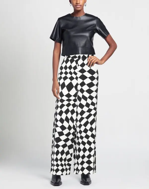 MAISON MARGIELA Checked Wide Leg Pants
