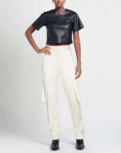 MAISON MARGIELA High-waisted Tapered Pants - White