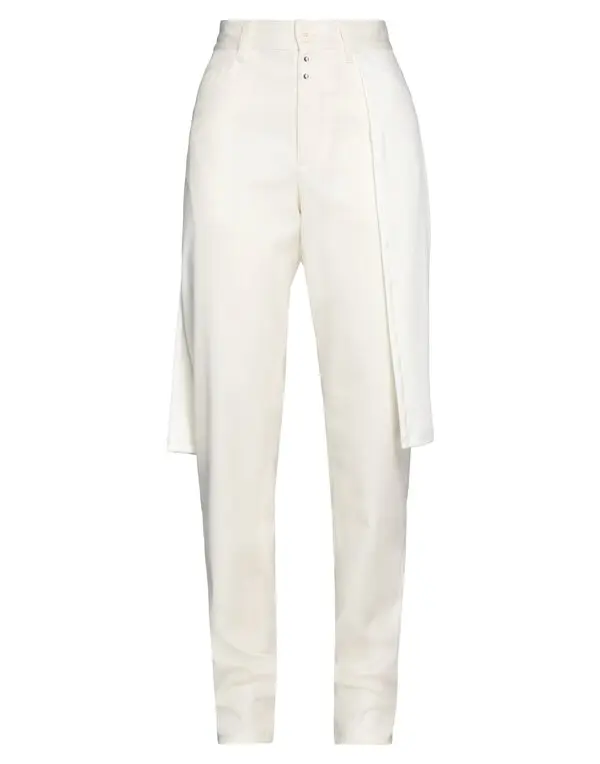 MAISON MARGIELA High-waisted Tapered Pants - White