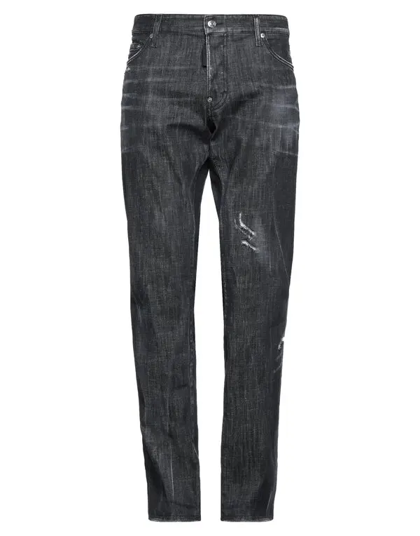 Dsquared2 Jeans In Cotton, Elastane And Cow Leather