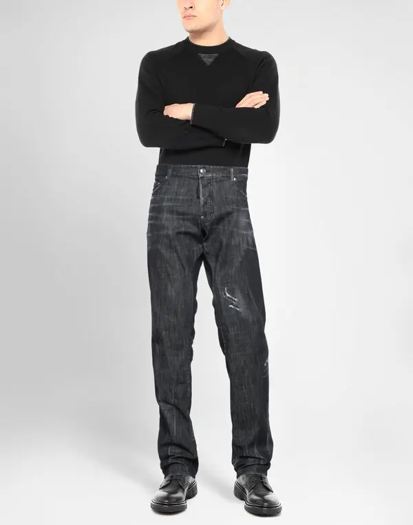 Dsquared2 Jeans In Cotton, Elastane And Cow Leather