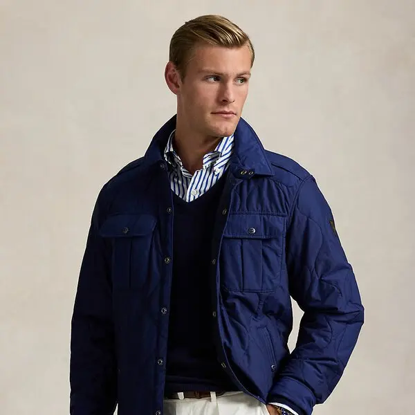 Ralph Lauren Quilted Shirt Jacket - Newport Navy
