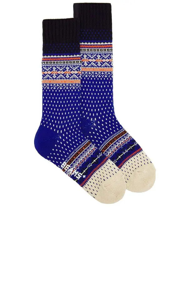 BEAMS Nordic Socks - Blue