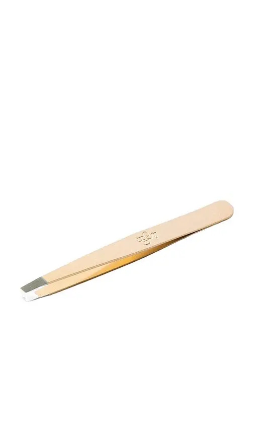 SANIA'S BROW BAR Slant Tip Tweezers In Metallic Gold - N,a