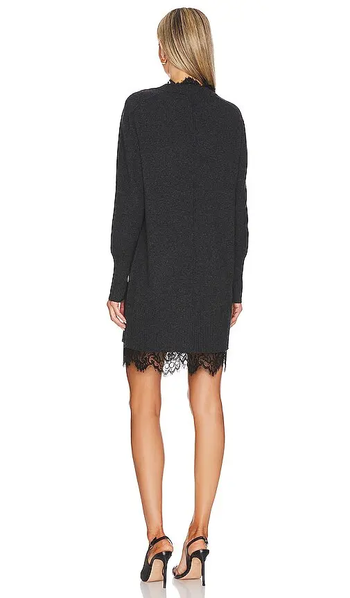 Brochu Walker Amiri Lace Dress - Dark Charcoal Melange With Black Lace |  Editorialist