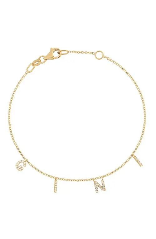 Bony Levy Icon Personalized Diamond Charm Bracelet - 18k Yellow Gold - 4 Charms