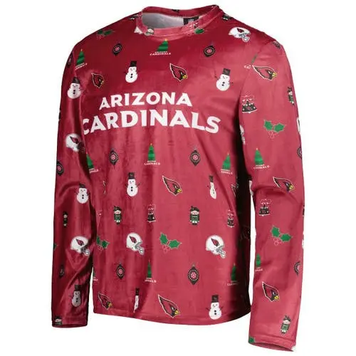 FOCO Arizona Cardinals Holiday Repeat Long Sleeve T-shirt
