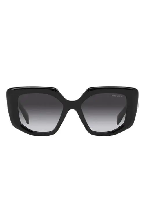 Prada 50mm Rectangular Sunglasses - Black