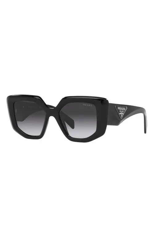 Prada 50mm Rectangular Sunglasses - Black