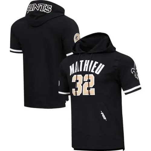 PRO STANDARD Tyrann Mathieu New Orleans Saints Player Name & Number Hoodie T-shirt - Black