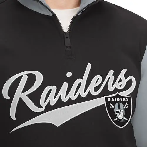 Tommy Hilfiger Silver Las Vegas Raiders Aiden Quarter-zip Sweatshirt