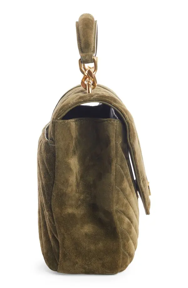 Saint Laurent Medium College Suede Shoulder Bag