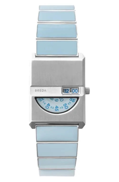 BREDA Pulse Tandem Stainless Steel Bracelet Watch - Light Blue