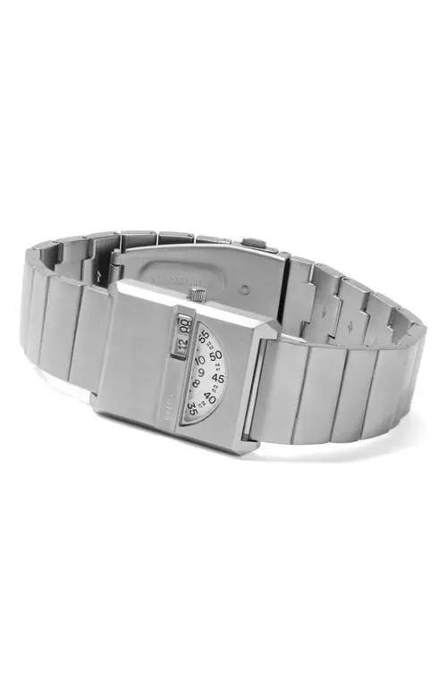 BREDA Pulse Tandem Stainless Steel Bracelet Watch - Silver