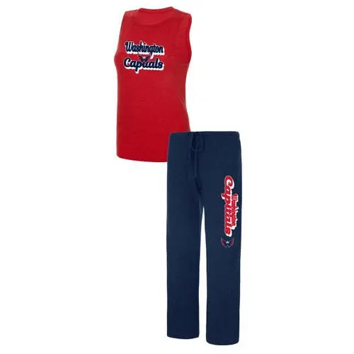 CONCEPTS SPORT Washington Capitals Muscle Tank Top And Pants Sleep Set - Navy
