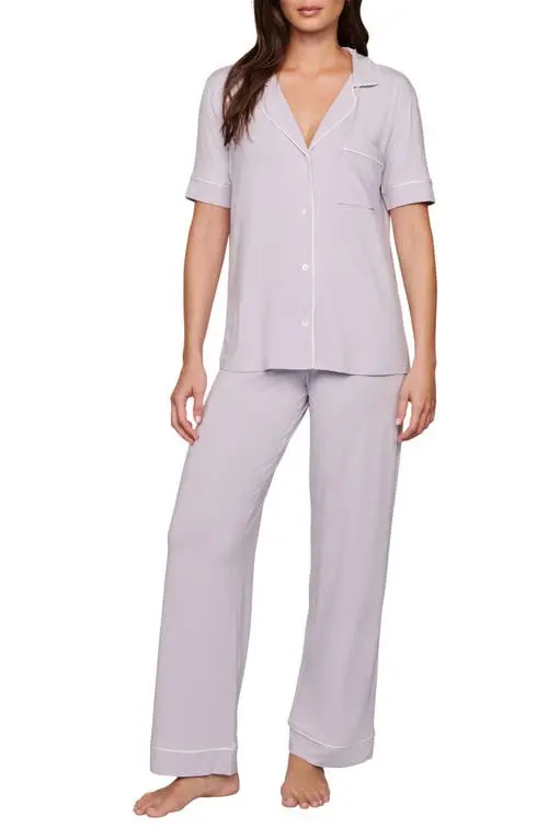 Eberjey Gisele Short Sleeve Pant Pajamas - Thistle/ivory