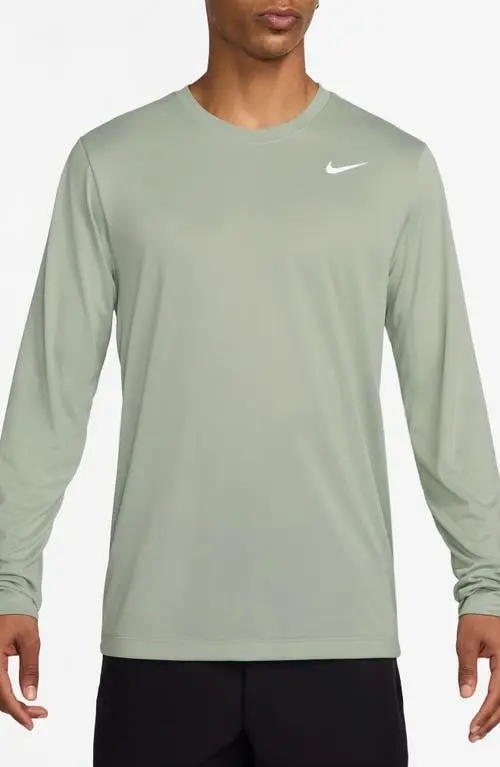 Nike Legend Long-sleeve Dri-fit Training T-shirt - Jade Horizon/white
