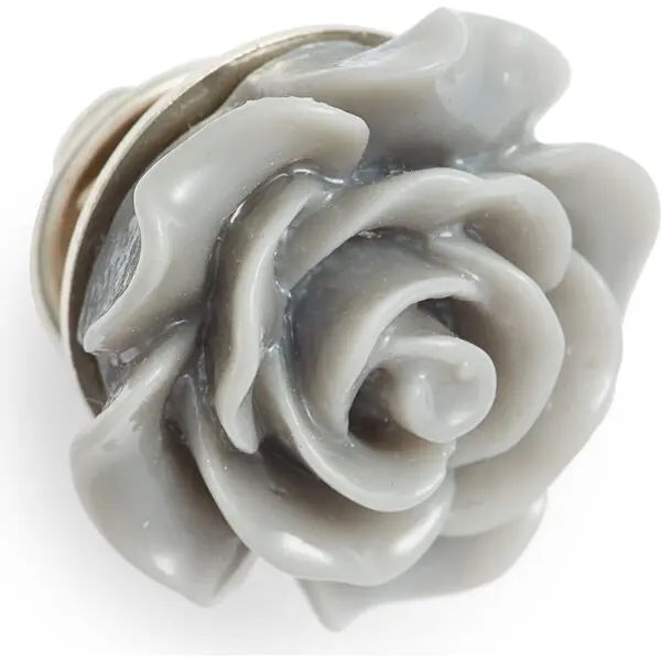 CLIFTON WILSON Floral Lapel Pin - Grey