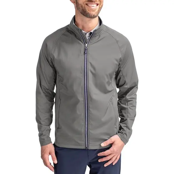 Cutter & Buck Adapt Knit Hybrid Full Zip Jacket - Elemental Grey