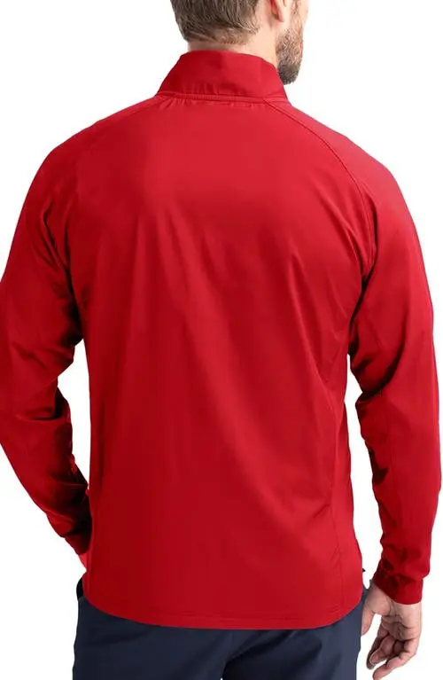 Cutter & Buck Adapt Knit Hybrid Full Zip Jacket - Red