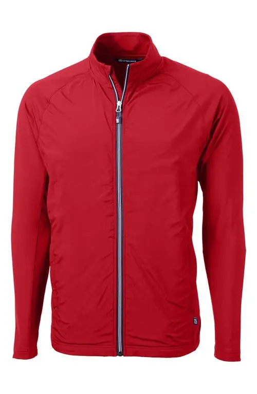 Cutter & Buck Adapt Knit Hybrid Full Zip Jacket - Red