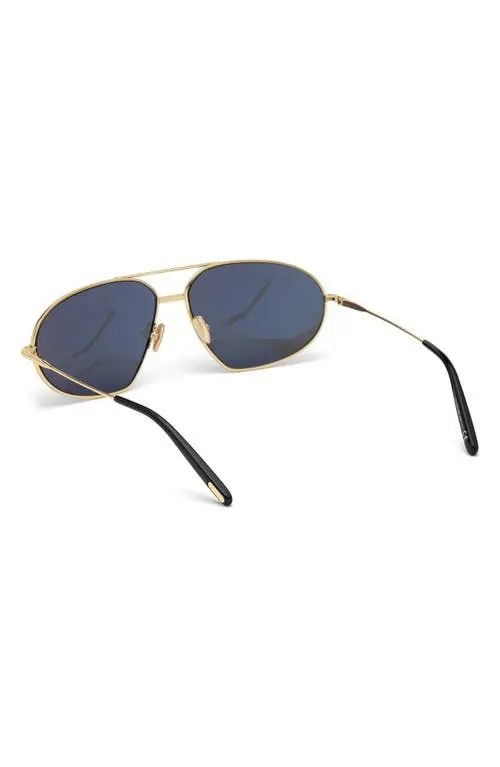 TOM FORD Bradford 63mm Oversize Pilot Sunglasses