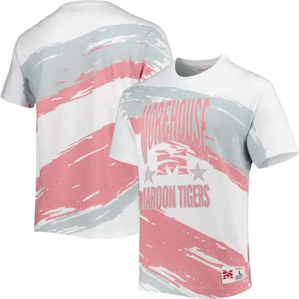 Mitchell & Ness Morehouse Maroon Tigers Paintbrush Sublimated T-shirt