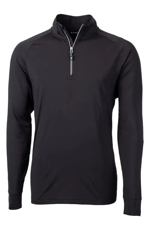 Cutter & Buck Adapt Knit Quarter Zip Pullover - Black