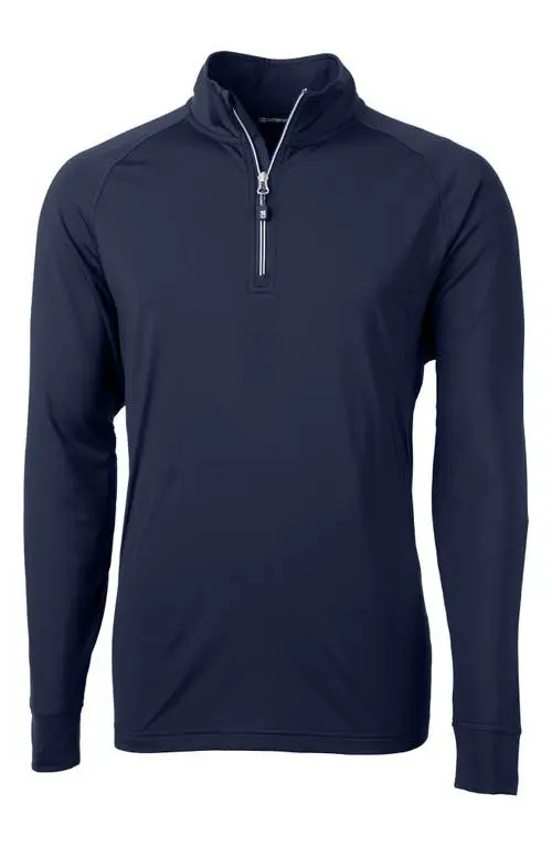 Cutter & Buck Adapt Knit Quarter Zip Pullover - Navy Blue